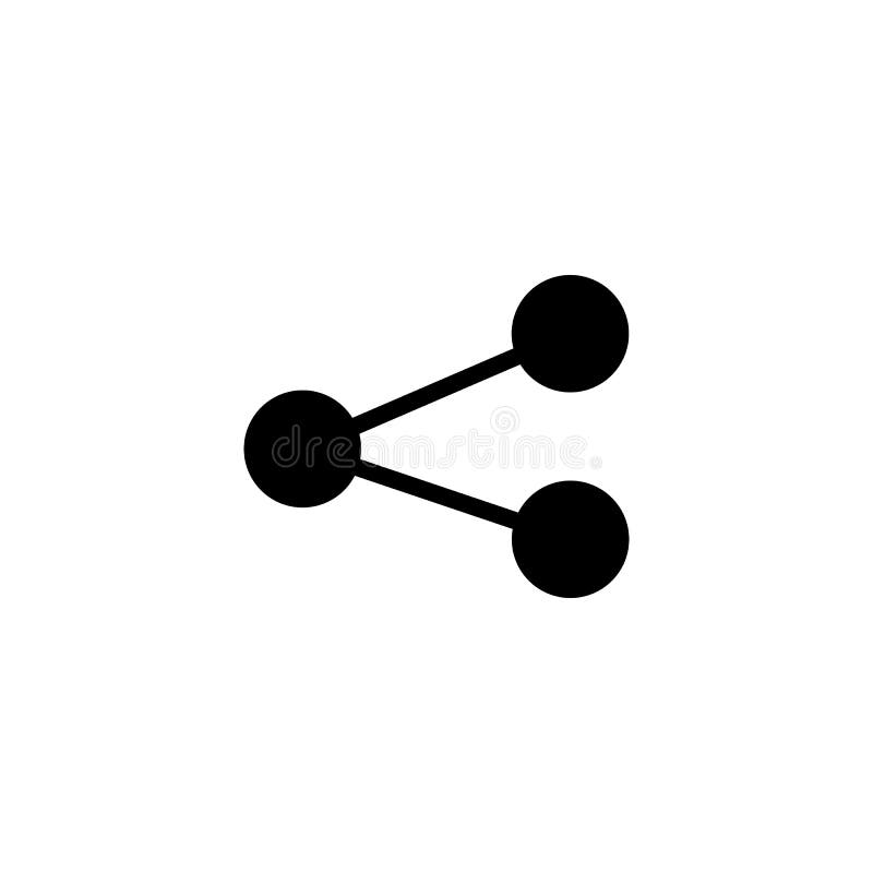 Share Black Icon. Isolated Button for Social Media. Vector Internet ...