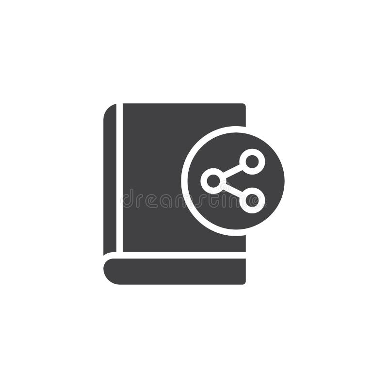 Share book vector icon stock vector. Illustration of filled - 128110094