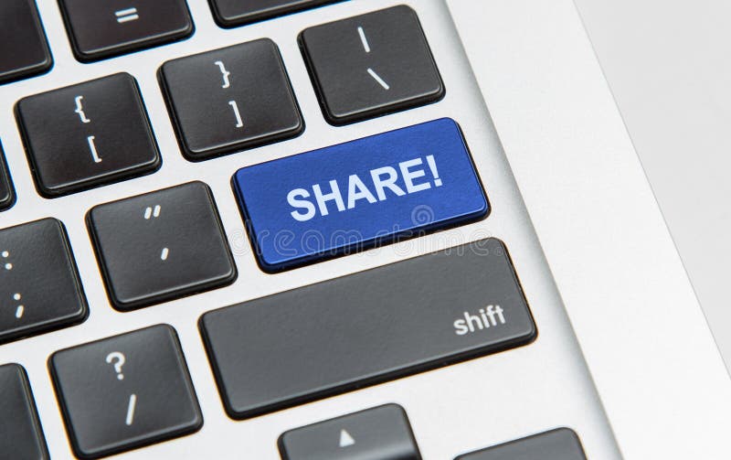 Share button stock photo. Image of share, media, keyboard - 44217672