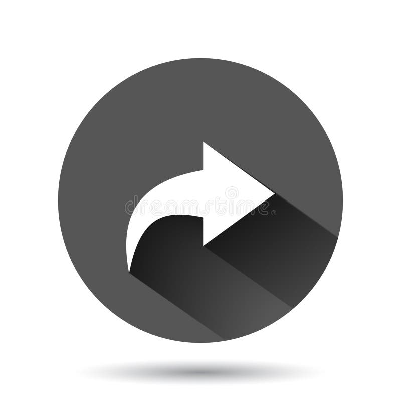 Share Button Icon in Flat Style. Arrow Sign Vector Illustration on ...