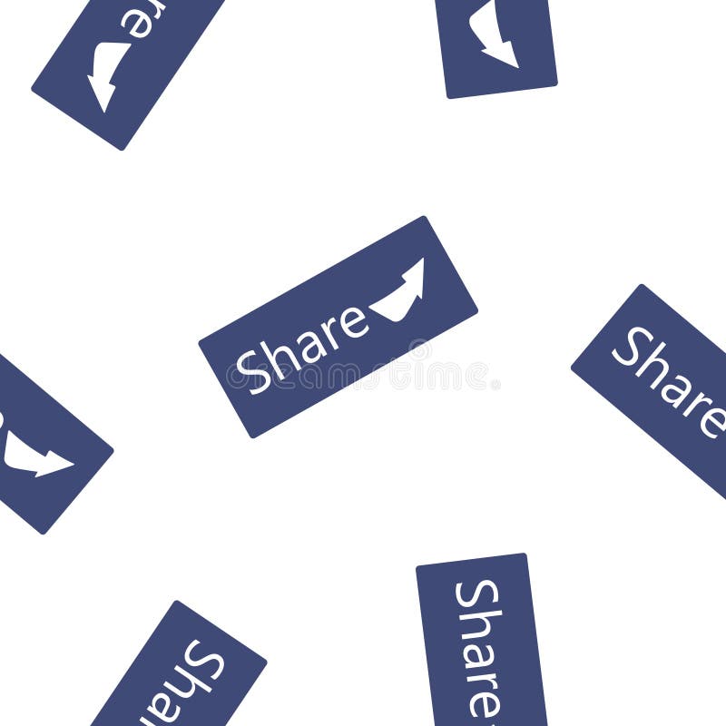 Share Button Icon Seamless Pattern on a White Background Stock Vector ...