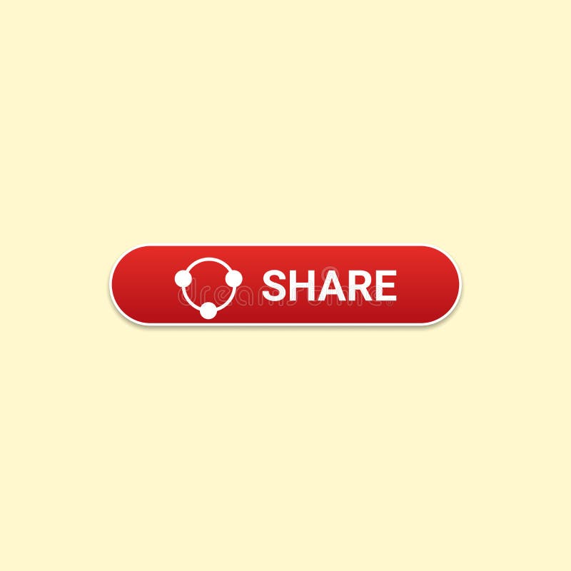 Share Button with Red Color for Website and UI Material Stock Vector ...
