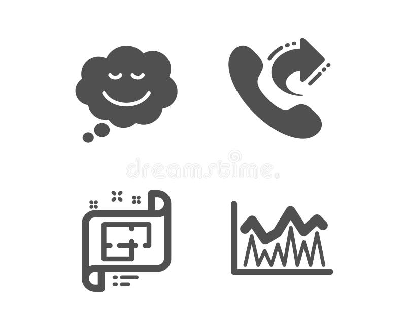 Share Call, Architectural Plan and Speech Bubble Icons. Investment Sign ...