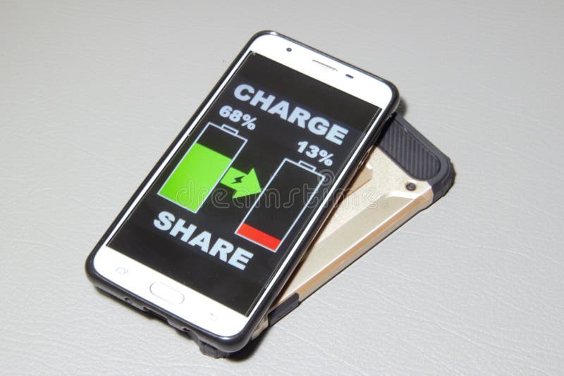 Share Charge Phones Charging Each Other Stock Photo - Image of ...
