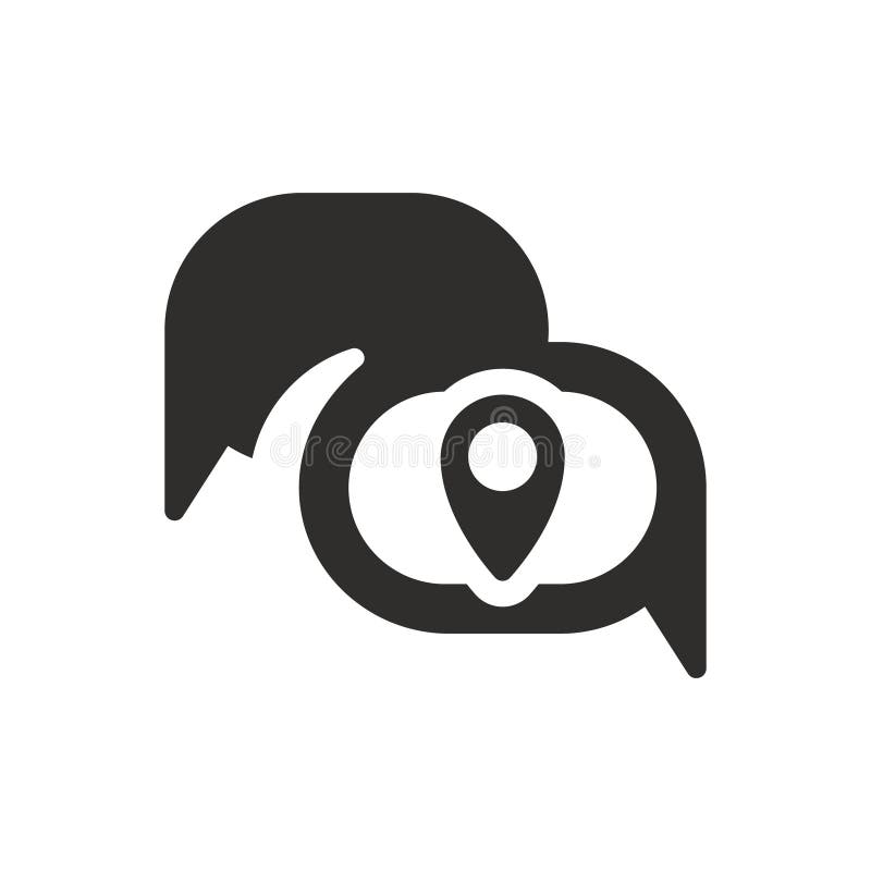 Share chat location icon stock vector. Illustration of chat - 244537073