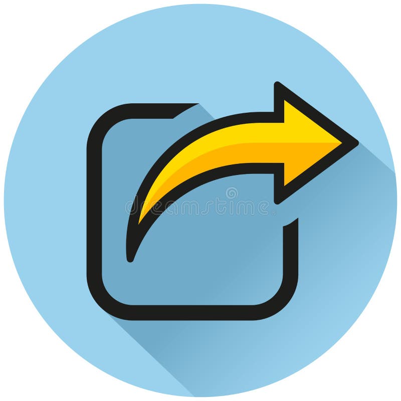 Share Circle Blue Icon Concept Stock Vector - Illustration of arrow ...