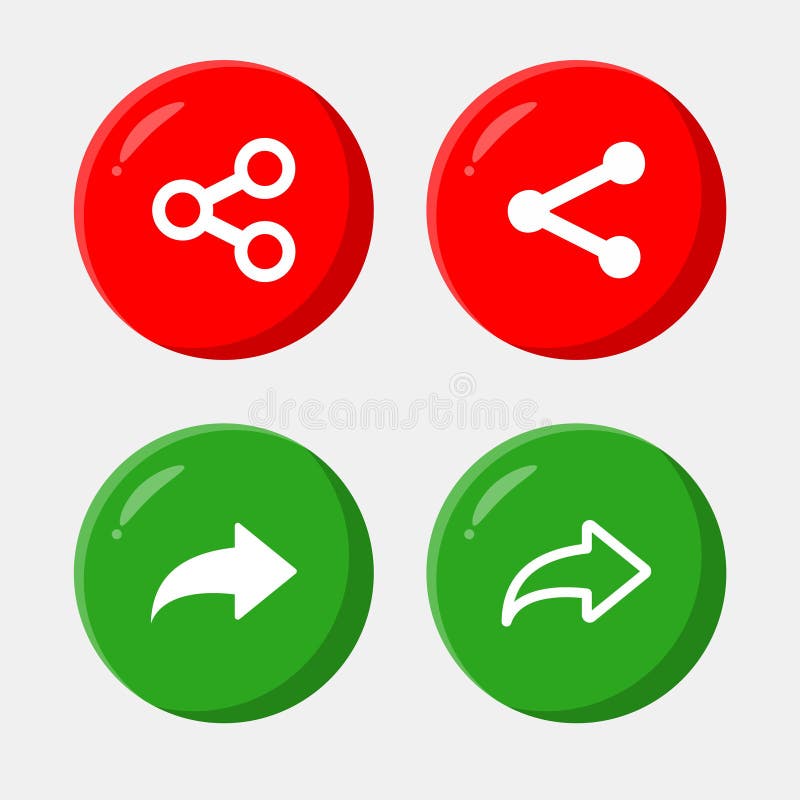 Share Circle 3d Set Icon Design Modern Style Stock Vector ...