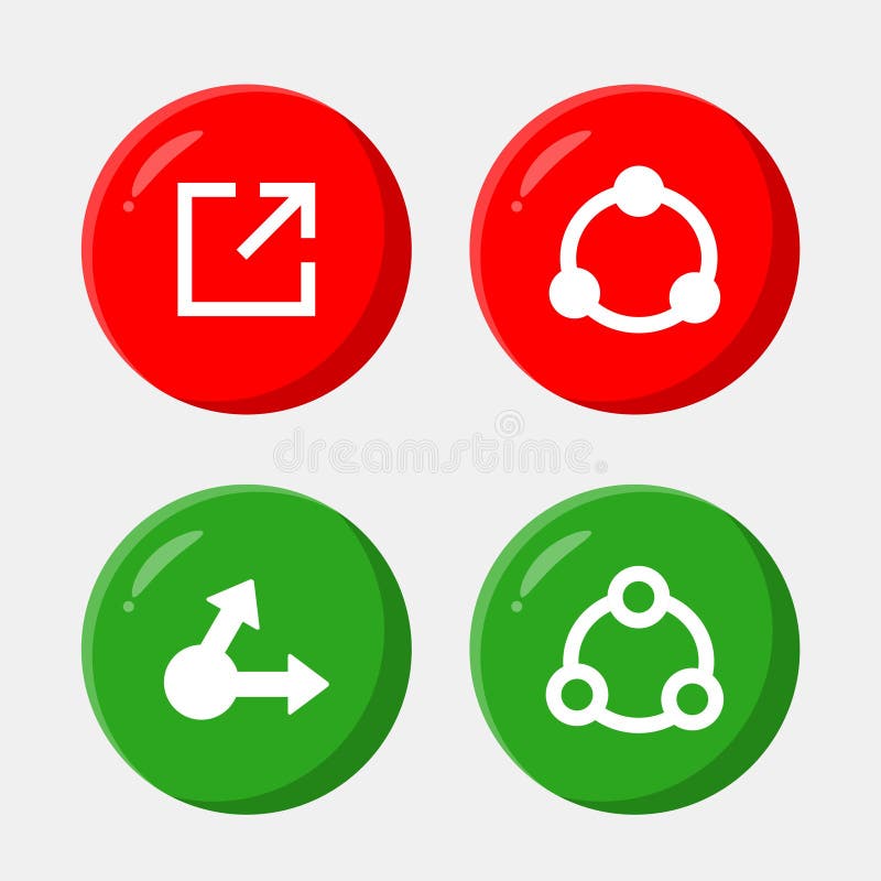 Share Circle 3d Set Icon Design Modern Style Stock Vector ...