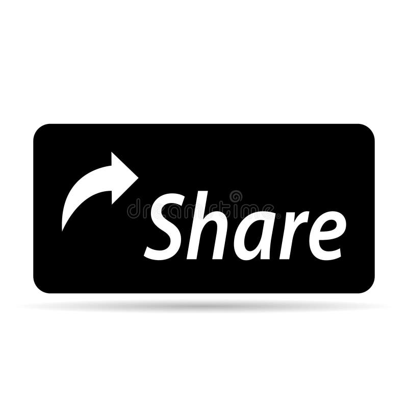 Share Click Button Icon, Modern Web Sign, Internet Vector Illustration ...