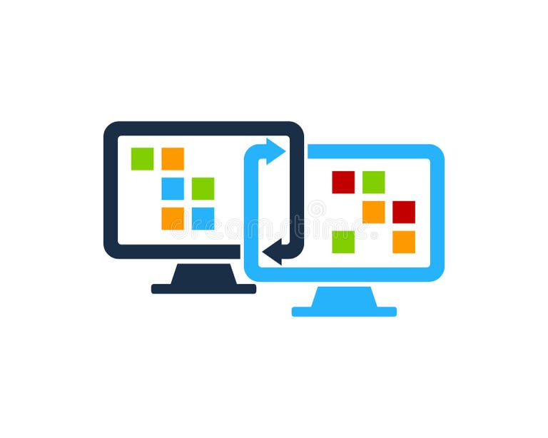 Share Computer Icon Logo Design Element Stock Vector - Illustration of ...