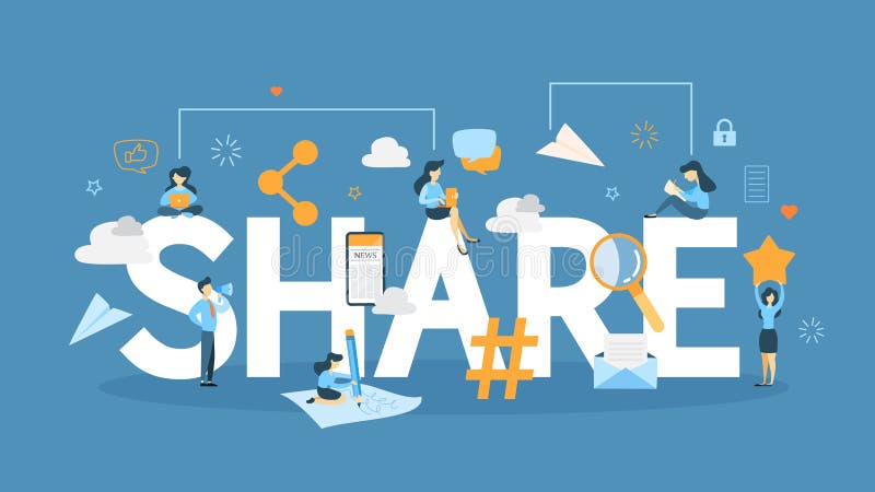 Share Concept Illustration. Stock Vector - Illustration of information ...