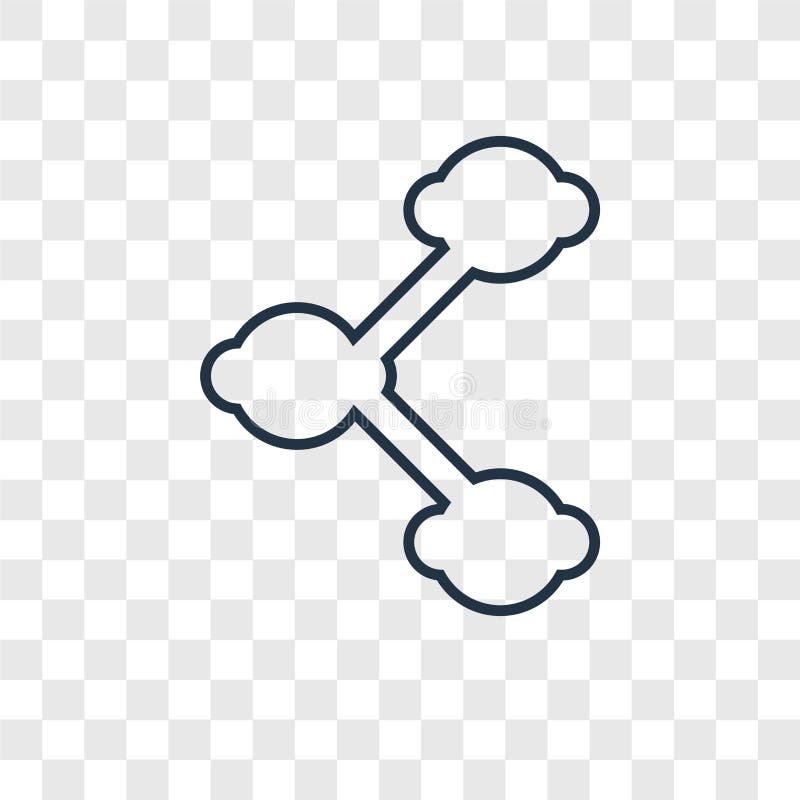 Share Concept Vector Linear Icon Isolated on Transparent Background ...