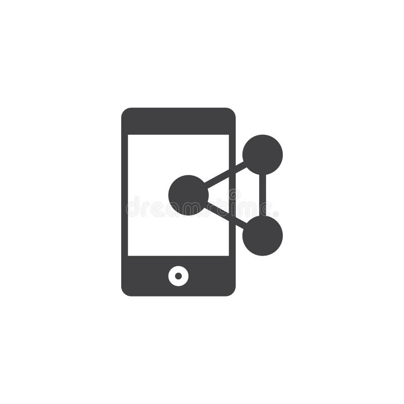 Share Connect Mobile Phone Outline Icon Stock Vector - Illustration of ...