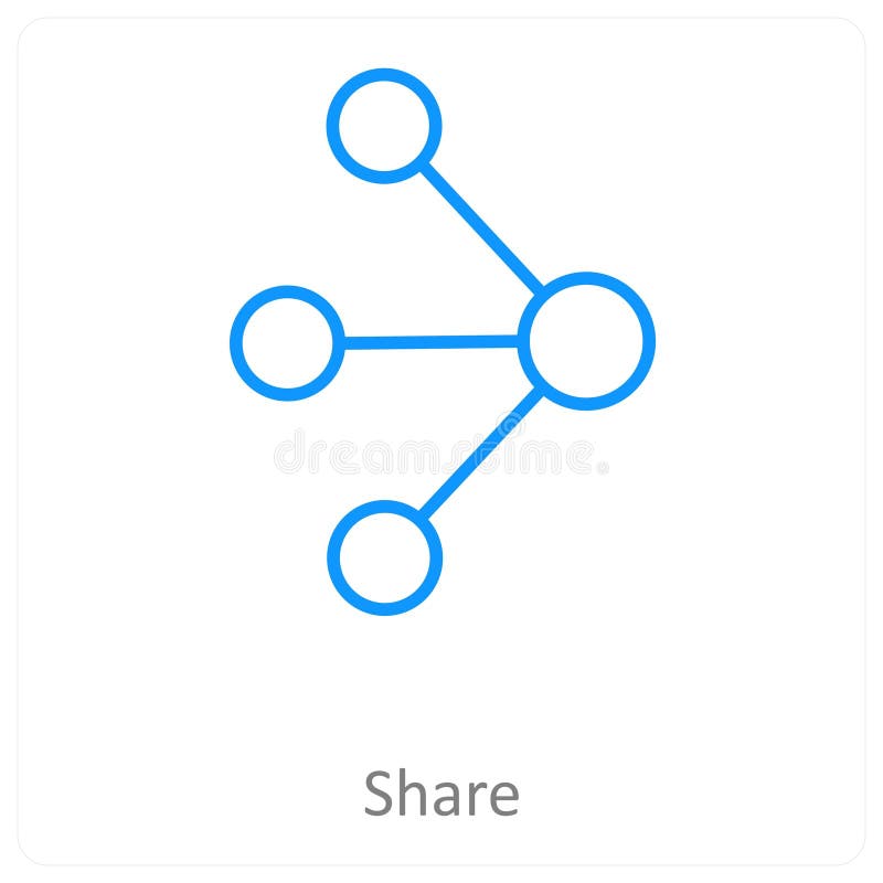 Share and Connection Icon Concept Stock Illustration - Illustration of ...