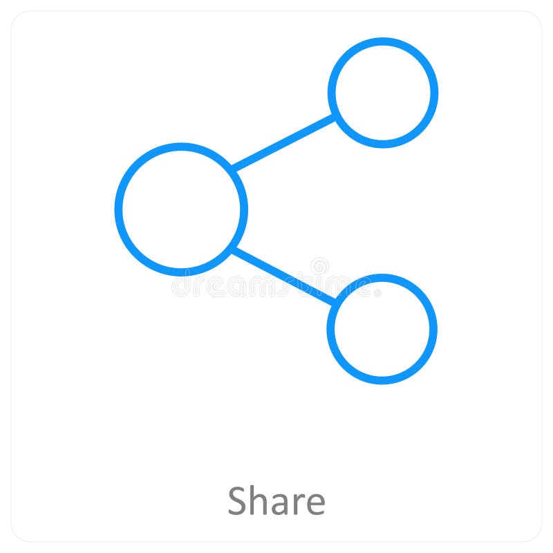 Share and Connection Icon Concept Stock Illustration - Illustration of ...