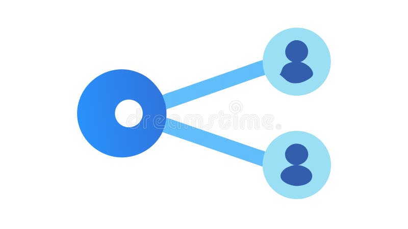 Share Connection Nodes Icon Flat Design, Networking Distribution Symbol, Vector Design ...