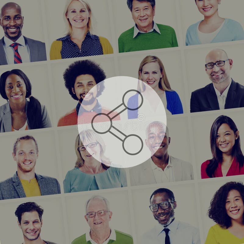 Share Connection Technology Sharing Global Communications Concep Stock ...