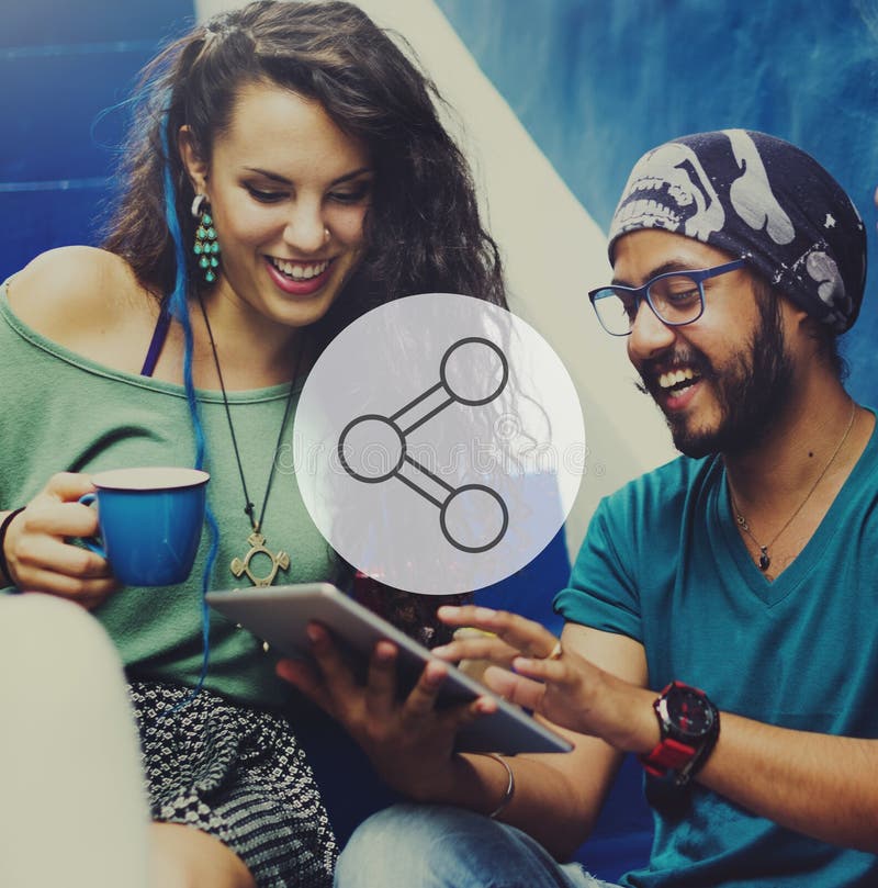 Share Connection Technology Sharing Global Communications Concep Stock ...