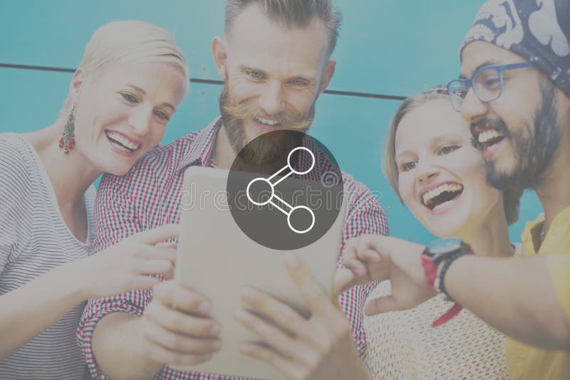 Share Connection Technology Sharing Global Communications Concept Stock ...
