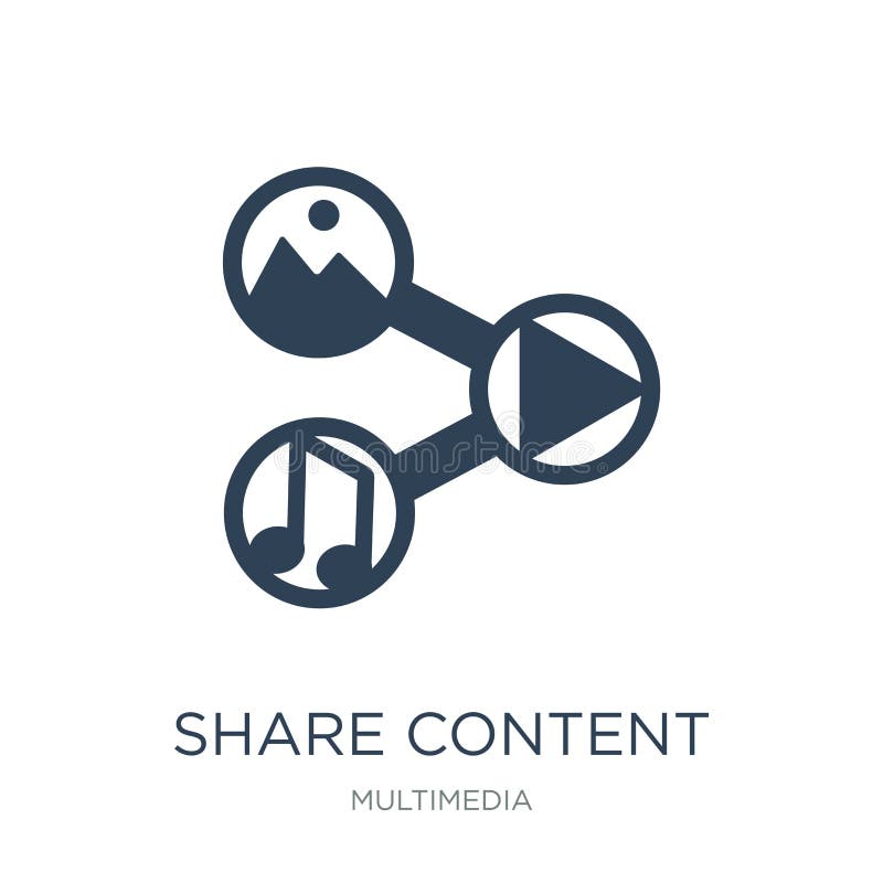 Share Content Icon in Trendy Design Style. Share Content Icon Isolated ...