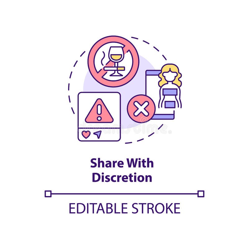 Share with Discretion Concept Icon Stock Vector - Illustration of share ...