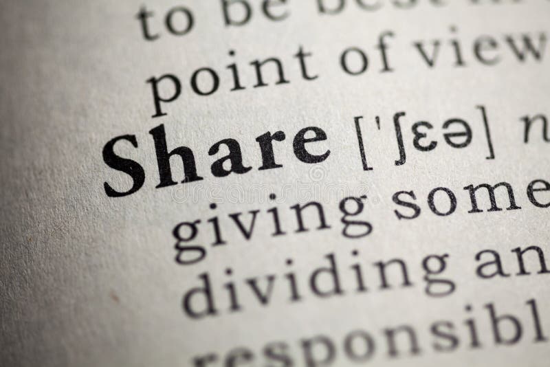 Definition of the Word Share Stock Photo - Image of paper, fake: 143373558