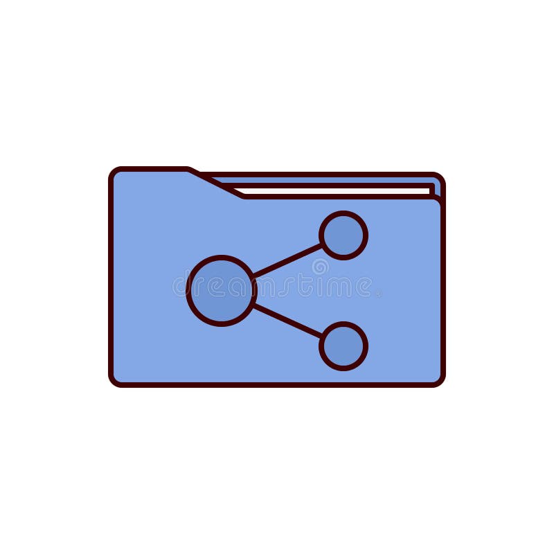 Share File Icon, Share Folder Icon Vector Illustration Stock Vector ...