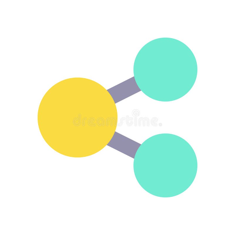 Share Flat Color Icons in Circle Shape Outlines Stock Vector ...