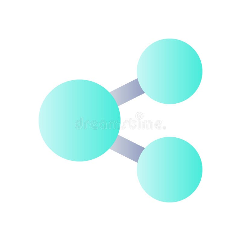 Share Flat Color Icons in Circle Shape Outlines Stock Vector ...