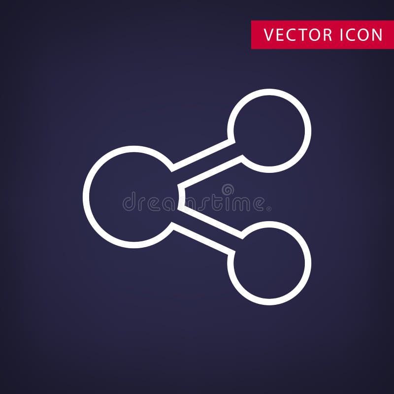 Share Flat Color Icons in Circle Shape Outlines Stock Vector ...