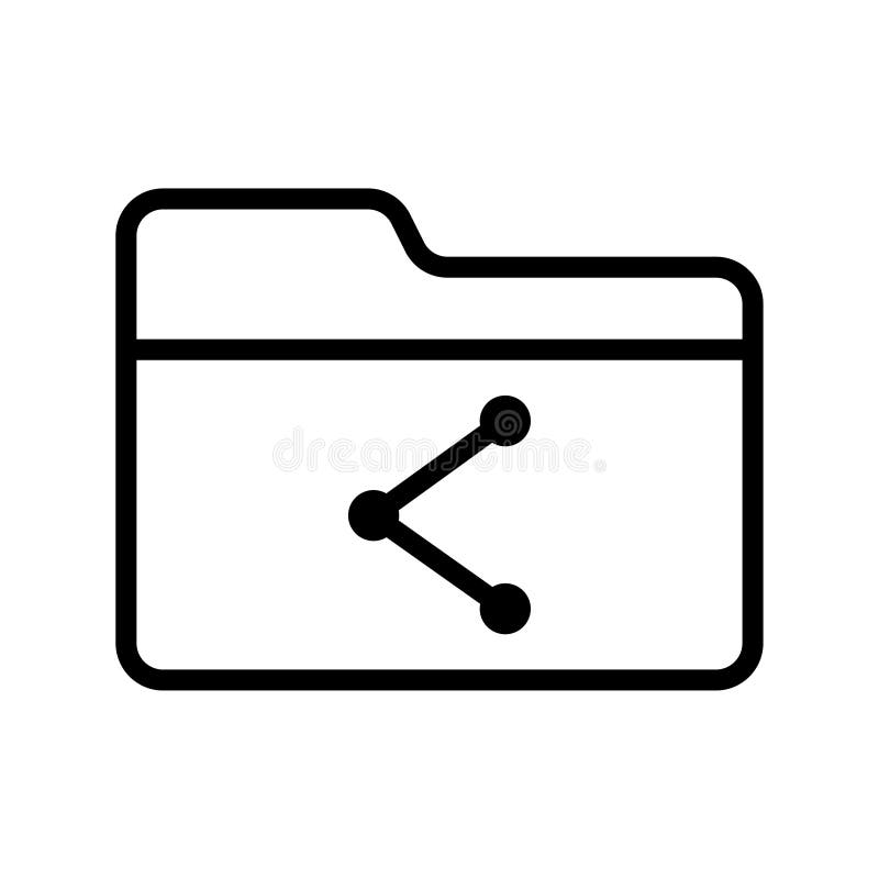 Share folder icon stock vector. Illustration of beautiful - 225349459