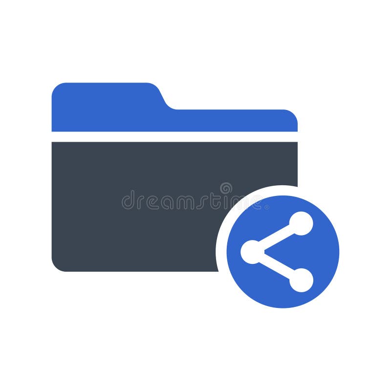Share folder icon stock vector. Illustration of icon - 198434063