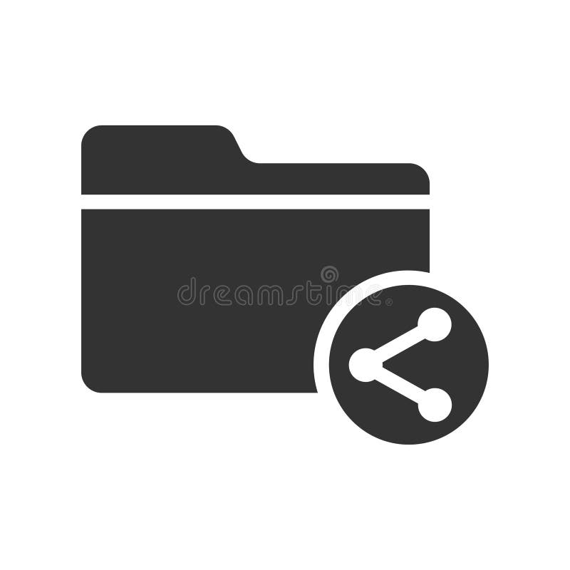 Share folder icon stock vector. Illustration of documents - 175092914