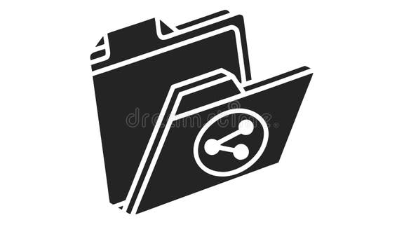 Share Folder Icon Vector for Collaboration and Networking, Vector ...