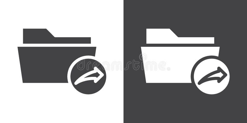 Share Folder Icon Thin Outline Art Symbol Stock Vector - Illustration ...
