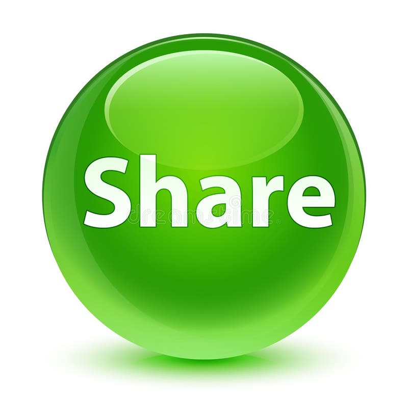Share Glassy Green Round Button Stock Illustration - Illustration of ...