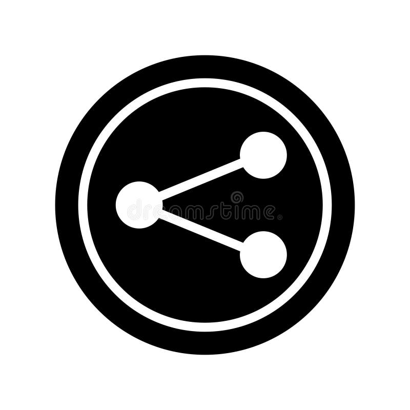 Share Glyph Flat Vector Icon Stock Illustration - Illustration of flat ...