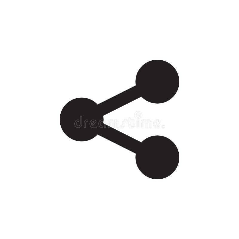 Share Icon Vector Illustration Black and White Stock Illustration ...