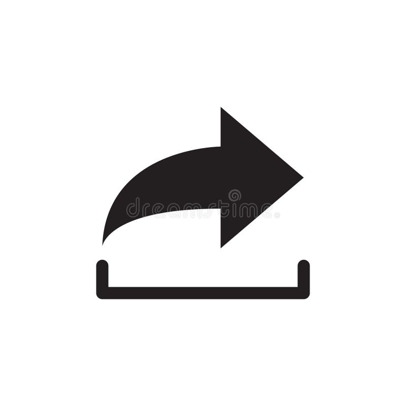 Share Icon Vector Illustration Black and White Stock Illustration ...