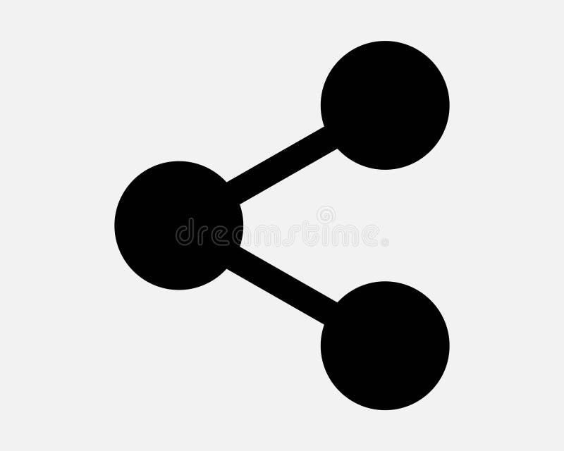 Share Black Icon Sign Symbol Sharing Path Network Networking Two Button ...