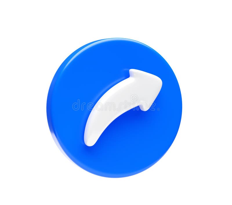 Share Icon on Blue Bubble Symbol Element 3d Illustration Stock ...