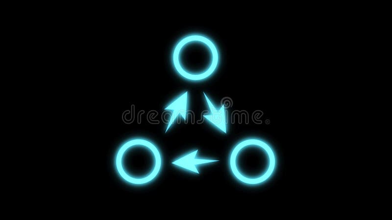 Share Icon with Blue Neon Light in Blinking Effect. Loop 4k Motion ...