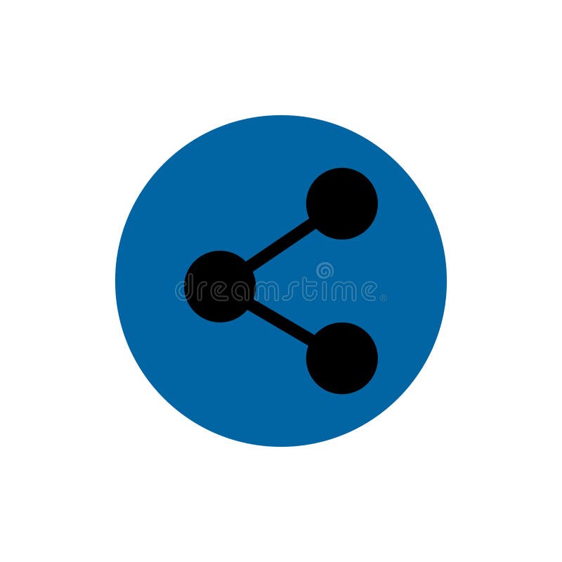 Share Icon Round Vector Illustration Stock Vector - Illustration of ...