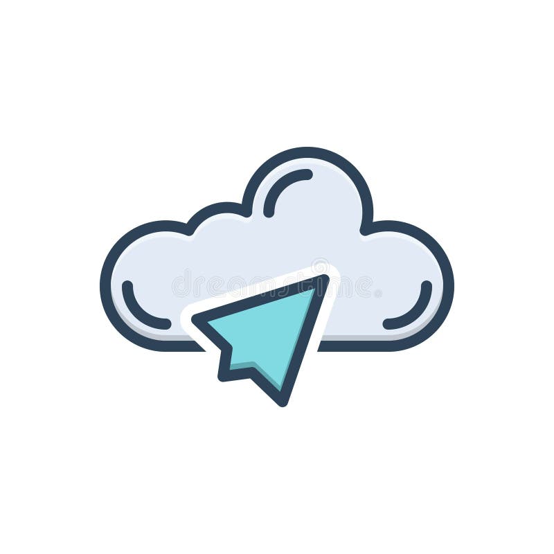 Color Illustration Icon for Share, Cloud and Message Stock Illustration ...