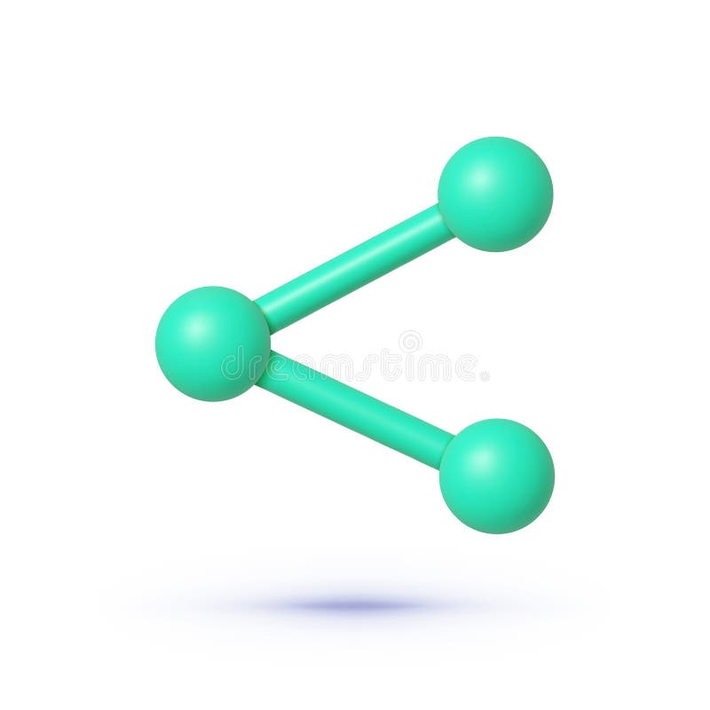 Share Icon 3d in Modern Style. Social Media Sign Icon Stock Vector ...