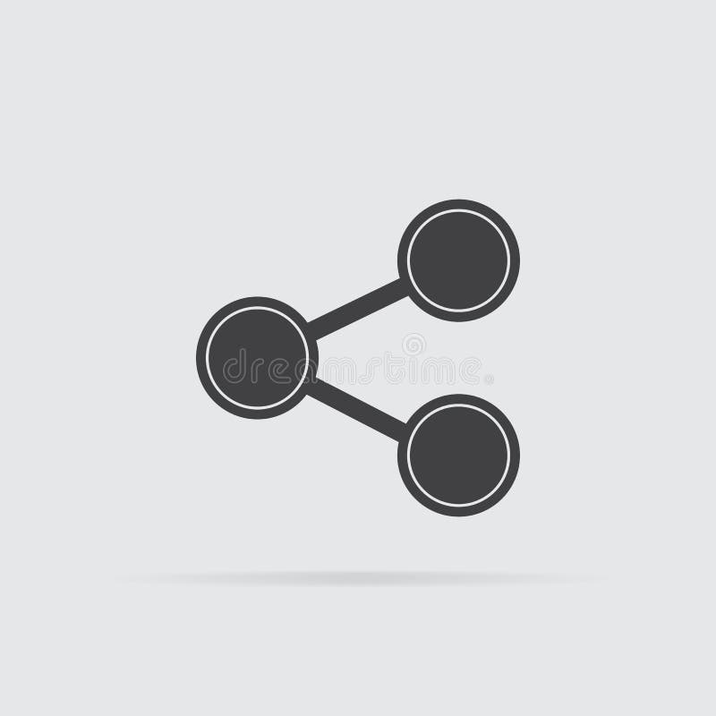 Share Icon in Flat Style Isolated on Grey Background Stock Vector ...