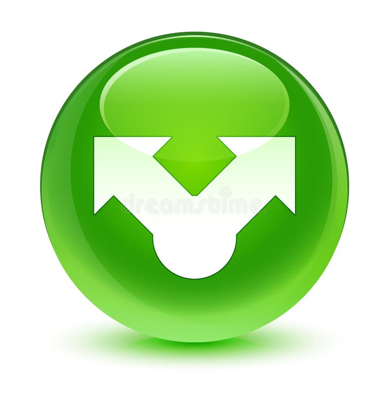 Share green round button stock illustration. Illustration of split ...