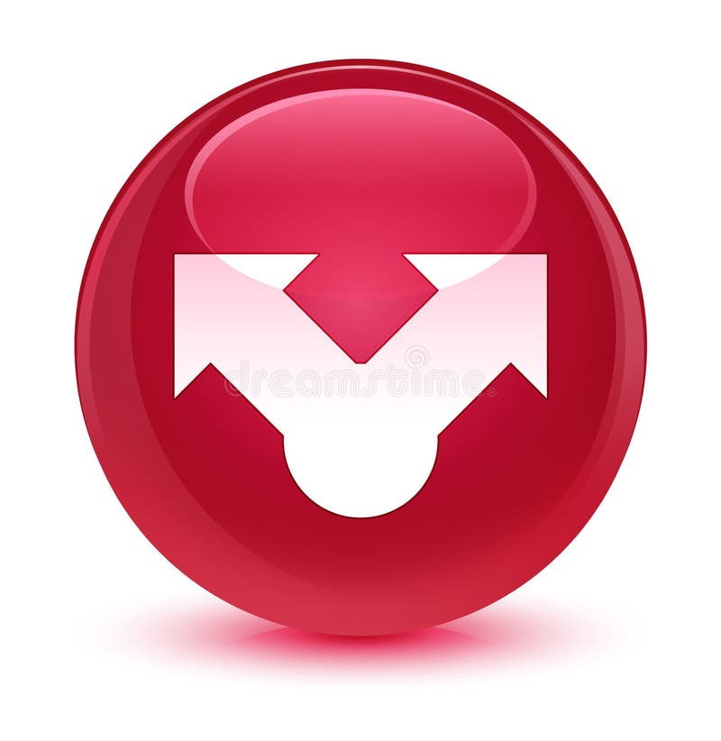 Share Icon Glassy Pink Round Button Stock Illustration - Illustration ...