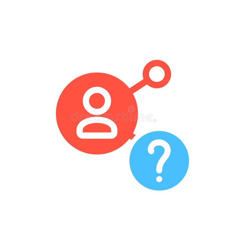Share Icon, Multimedia Icon with Question Mark. Share Icon and Help ...