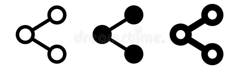 Share Icon Set. Sharing Signs Stock Vector - Illustration of group ...